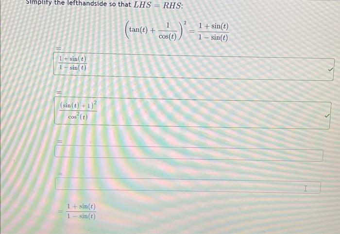 Solved Simplify the lefthandside so that LHS = RHS: 2 | Chegg.com