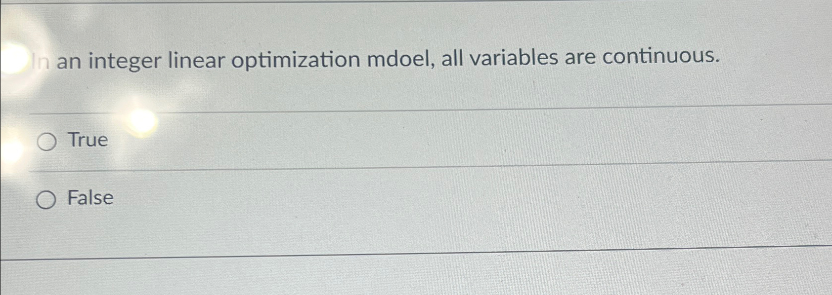 Solved n an integer linear optimization mdoel, all variables | Chegg.com