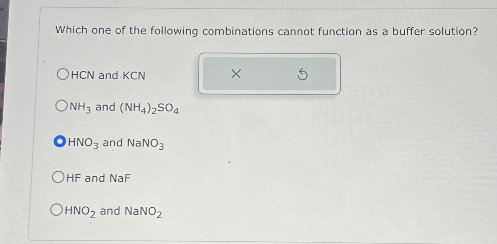 Solved Which one of the following combinations cannot | Chegg.com