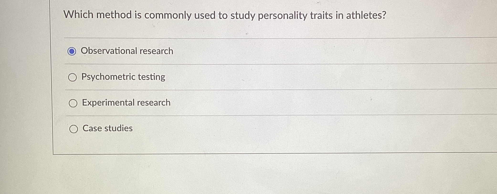 Solved Which method is commonly used to study personality | Chegg.com