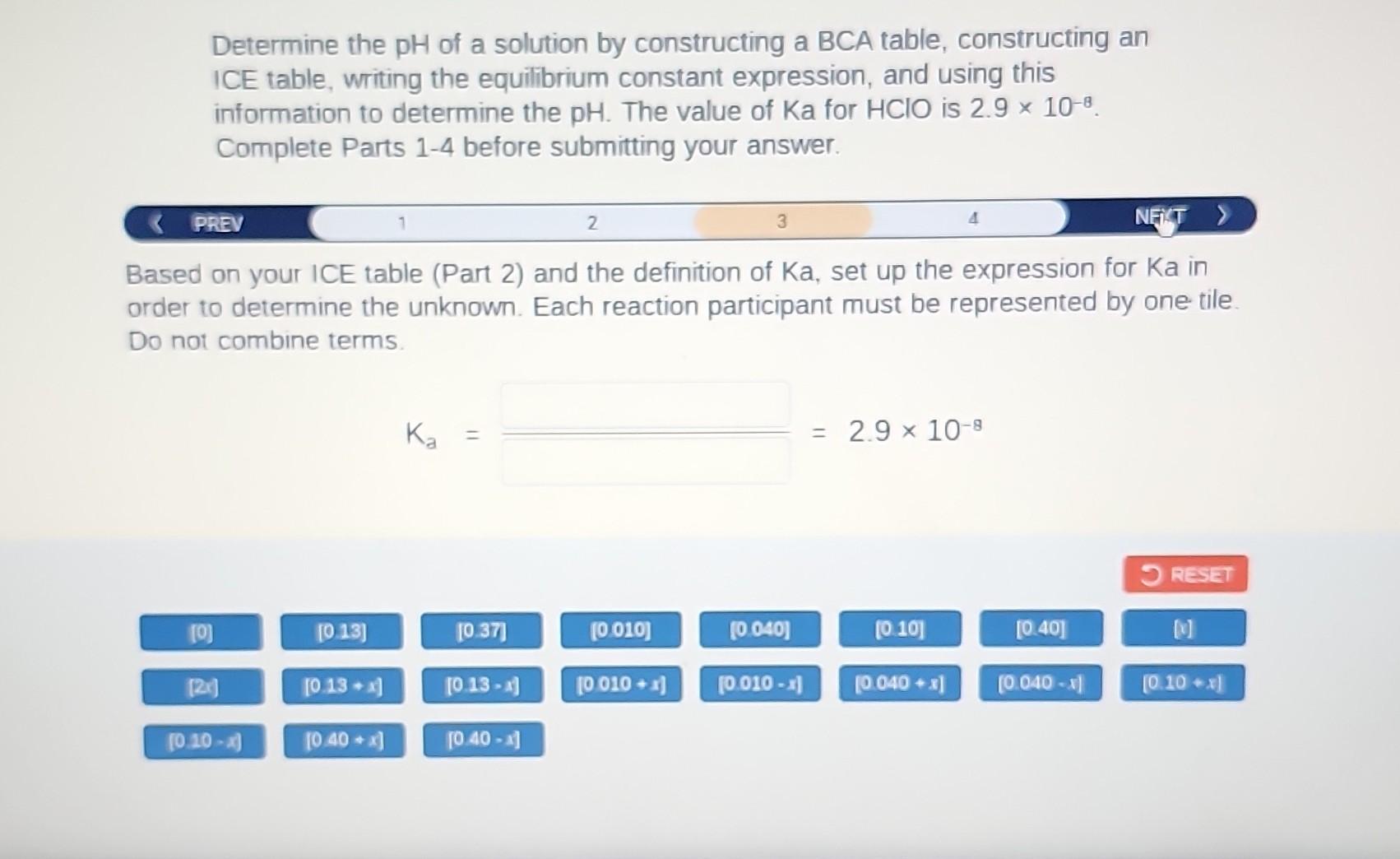 Determine the pH of a solution by constructing a BCA | Chegg.com
