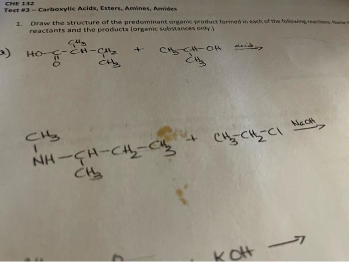 Solved Draw the structure of the predominant organic product | Chegg.com