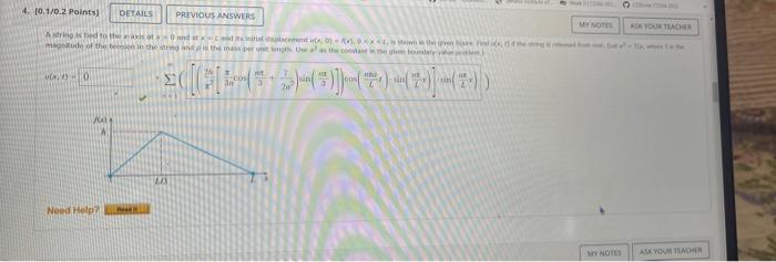 Solved [0.1/0.2 Points] w(x,d=−04. [0.110.2 Polnts] DETAILS. | Chegg.com