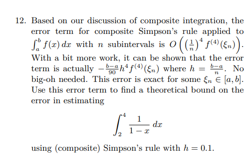 Solved Based on our discussion of composite integration, | Chegg.com