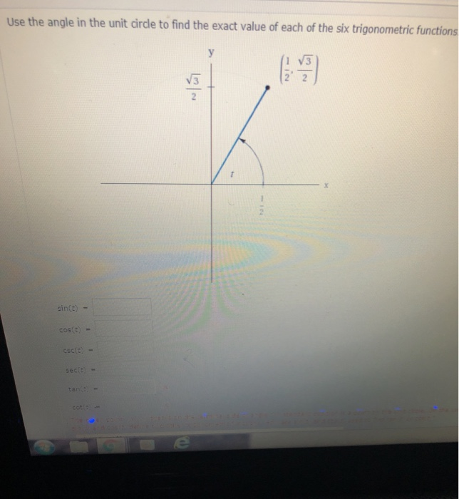 Solved Use the angle in the unit circle to find the exact | Chegg.com