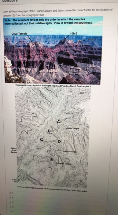 Solved Question 8 Look at the photograph of the Grand Canyon | Chegg.com