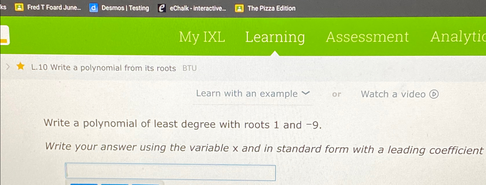 Solved L. 10 ﻿Write a polynomial from its roots BTULearn | Chegg.com