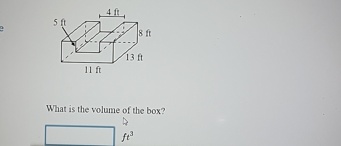 Solved How to solve What is the volume of the box?ft3What is | Chegg.com
