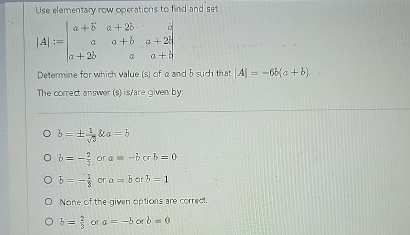 Solved Use elementary row operations to find and | Chegg.com