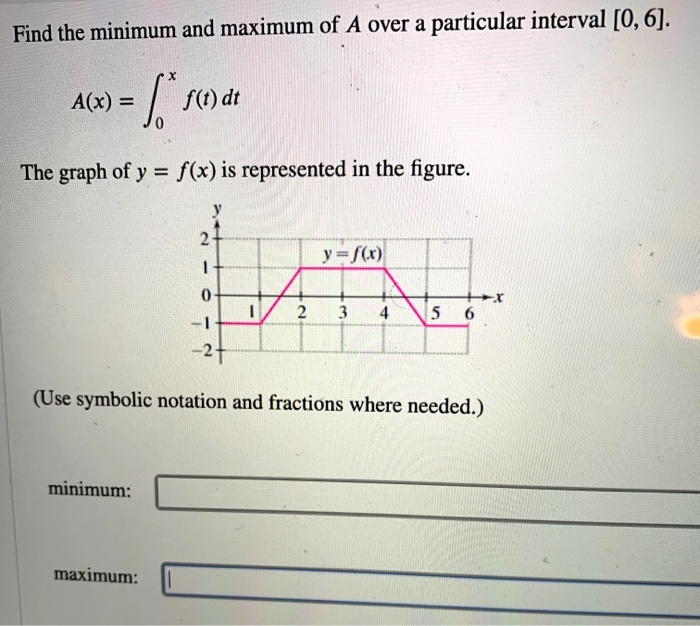 Solved Find the minimum and maximum of A over a particular | Chegg.com