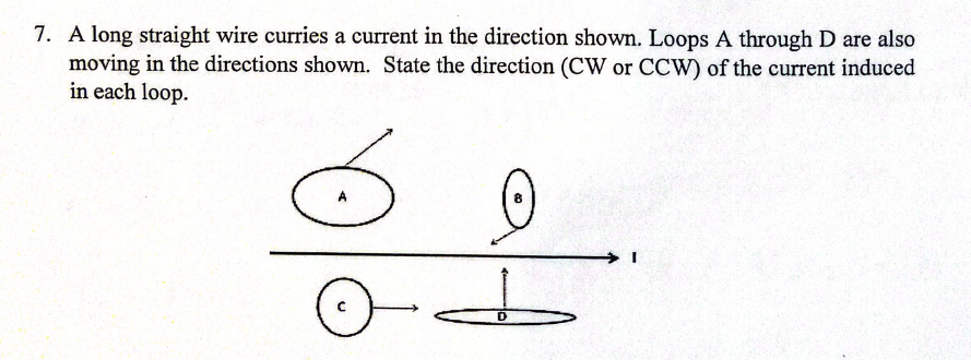 Solved A long straight wire curries a current in the | Chegg.com
