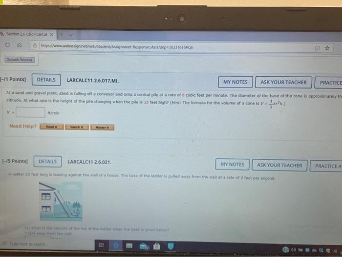 Solved Section 26 Calcital | Chegg.com