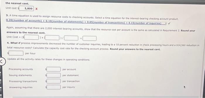Solved Simplifying the ABC System: TDABC Golding Bank | Chegg.com