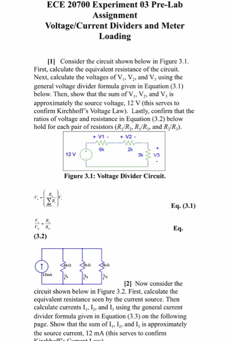 Solved ECE 20700 Experiment 03 Pre-Lab Assignment | Chegg.com