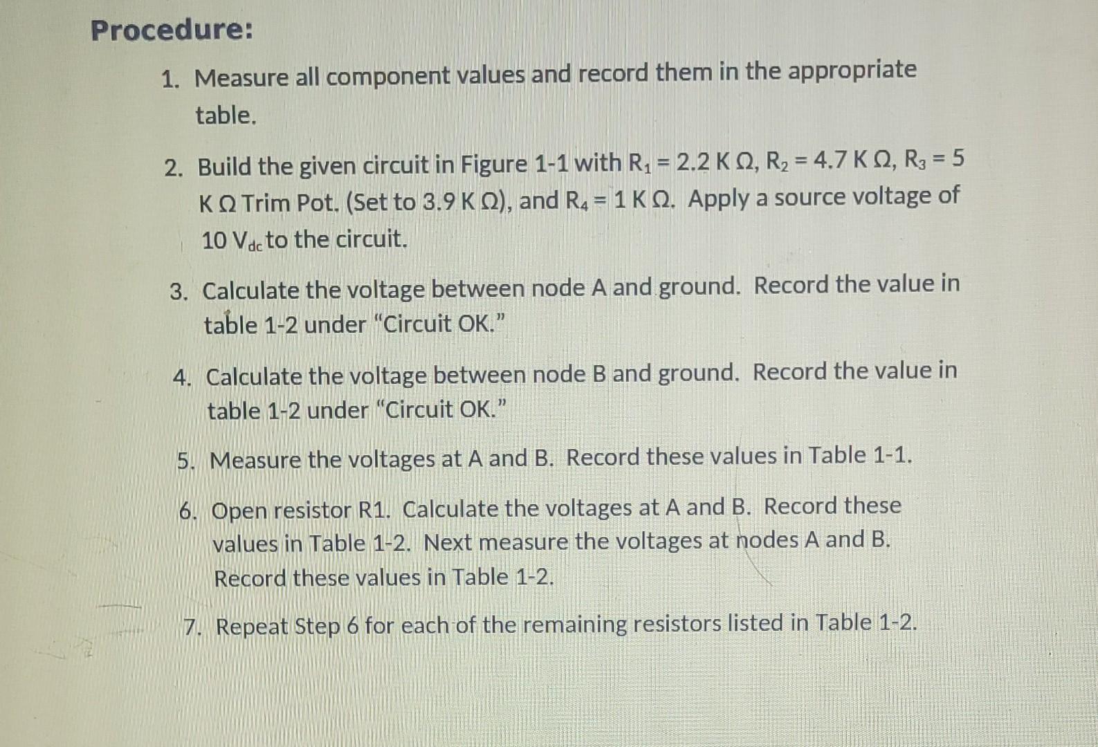 Solved Lab 1: Troubleshooting Resistive Circuit Measurements | Chegg.com