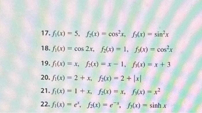 Solved In Problems 15-22 determine whether the given set of | Chegg.com