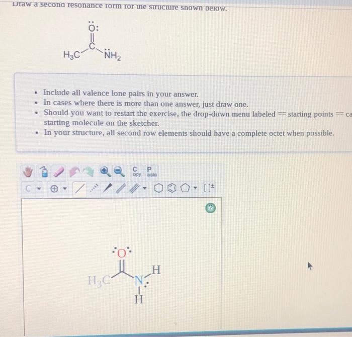 Solved Draw a secona resonance rorm ror the structure shown | Chegg.com