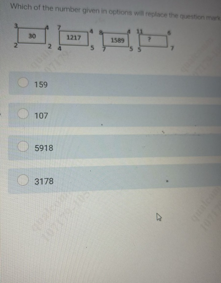 Solved Which of the number given in options will replace the | Chegg.com