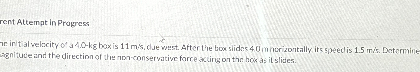 Solved rent Attempt in Progresshe initial velocity of a | Chegg.com