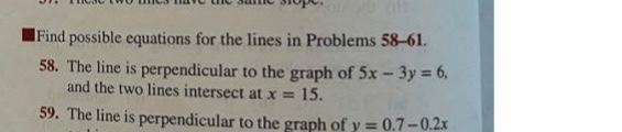 Solved Find possible equations for the lines in Problems | Chegg.com