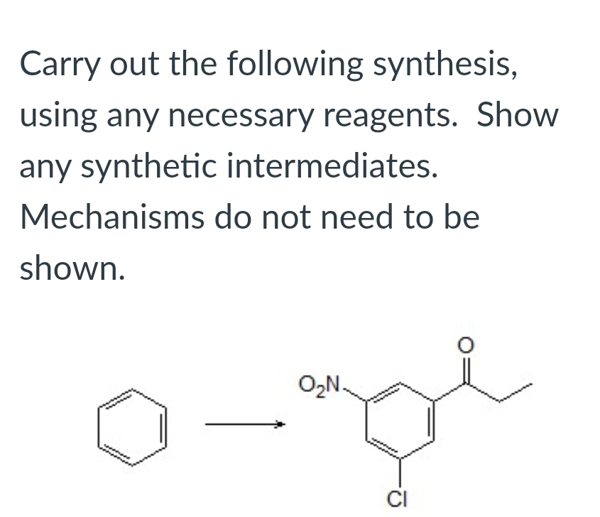 Solved Carry out the following synthesis,using any necessary | Chegg.com