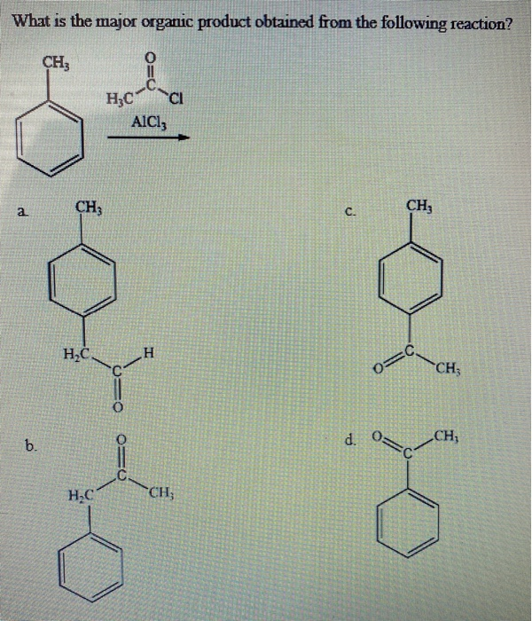 Solved What is the major organic product obtained from the | Chegg.com