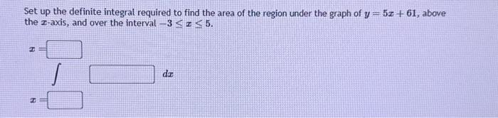 Solved Set up the definite integral required to find the | Chegg.com