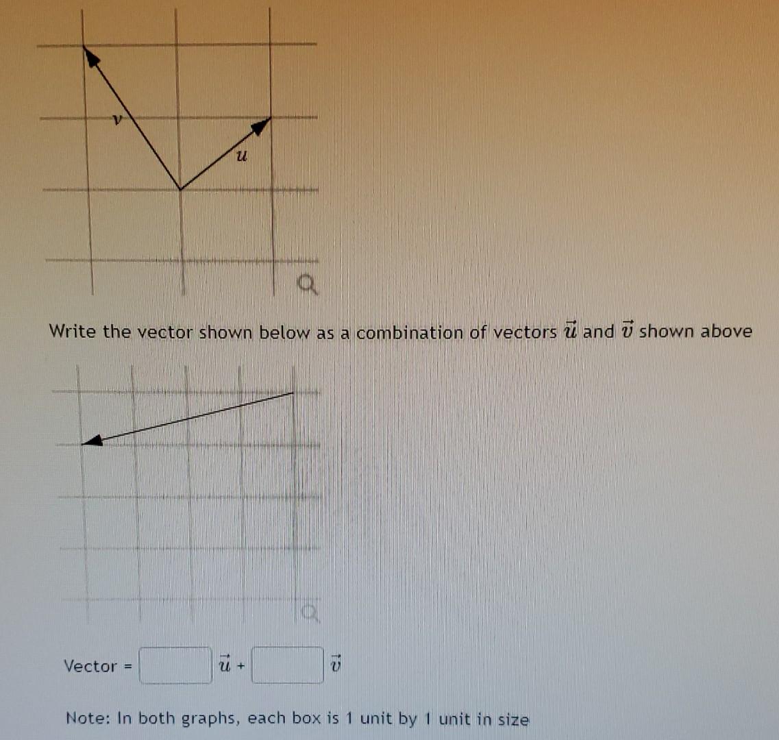 Solved 2 Write the vector shown below as a combination of | Chegg.com