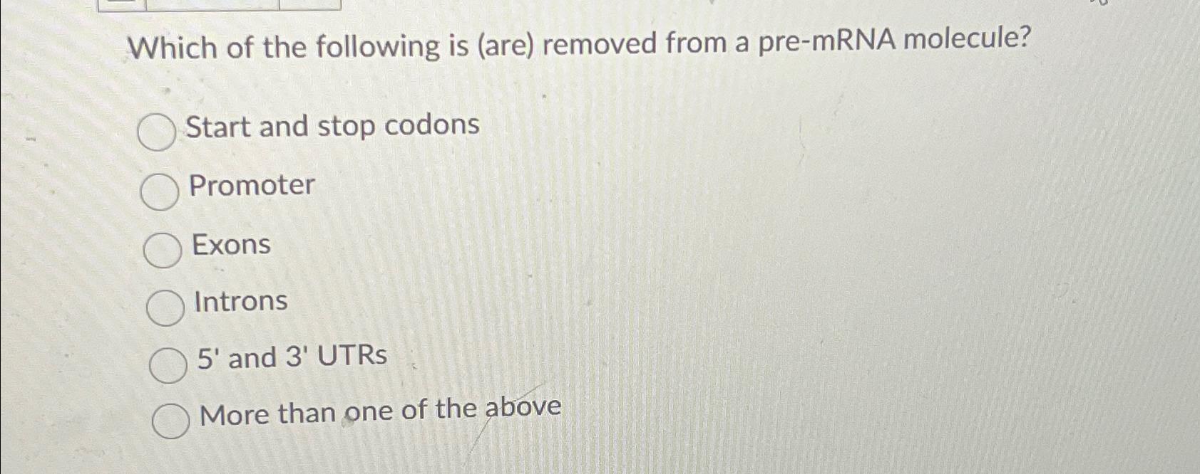 Solved Which of the following is (are) ﻿removed from a | Chegg.com