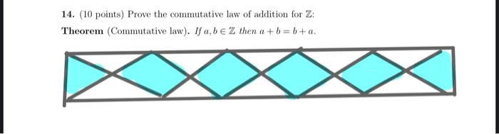 Solved 14. (10 points) Prove the commutative law of addition | Chegg.com