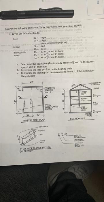 Solved Answer the following questions. Show your work. Box | Chegg.com
