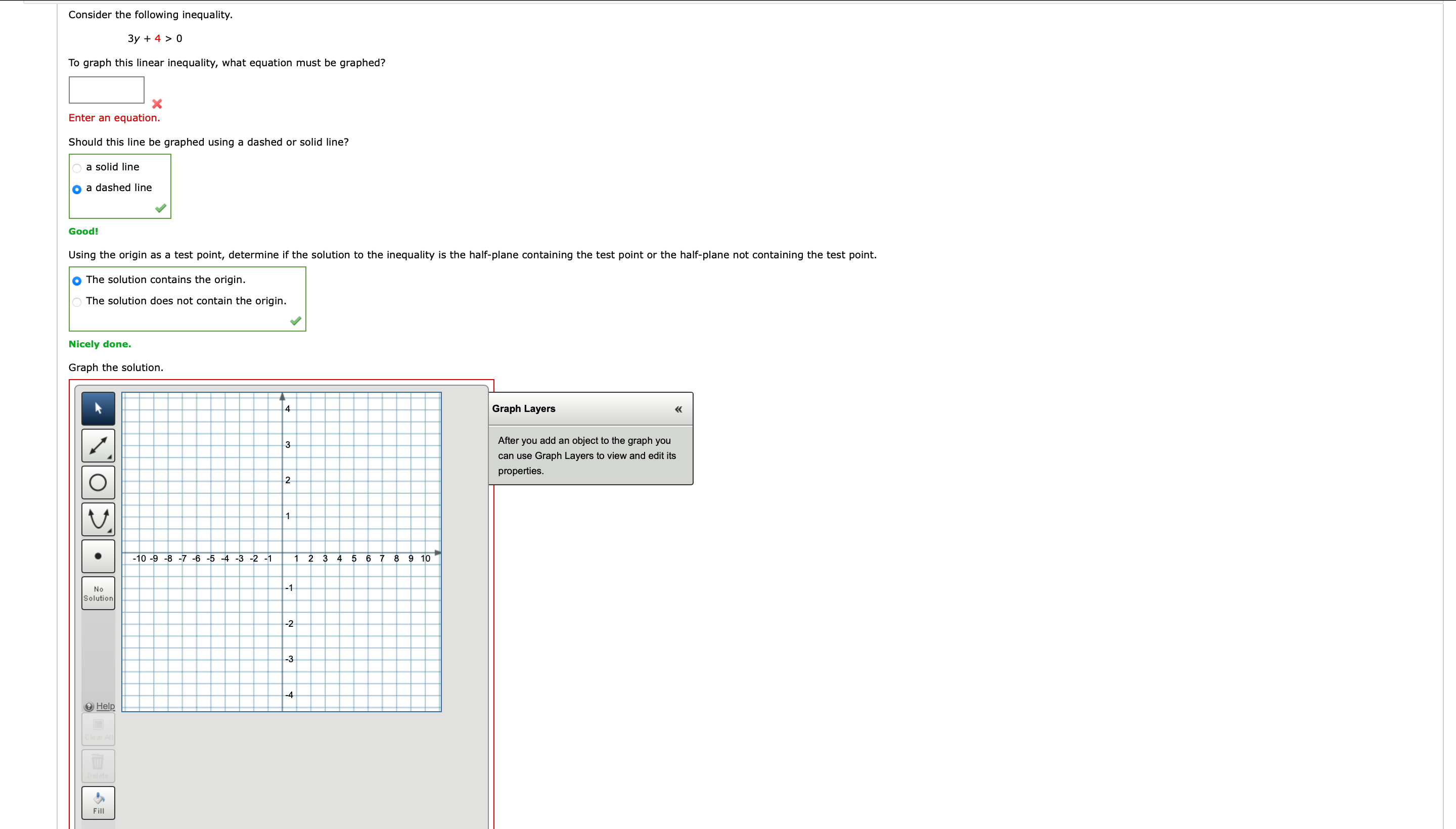 Solved questionConsider the following inequality.3y+4>0To | Chegg.com