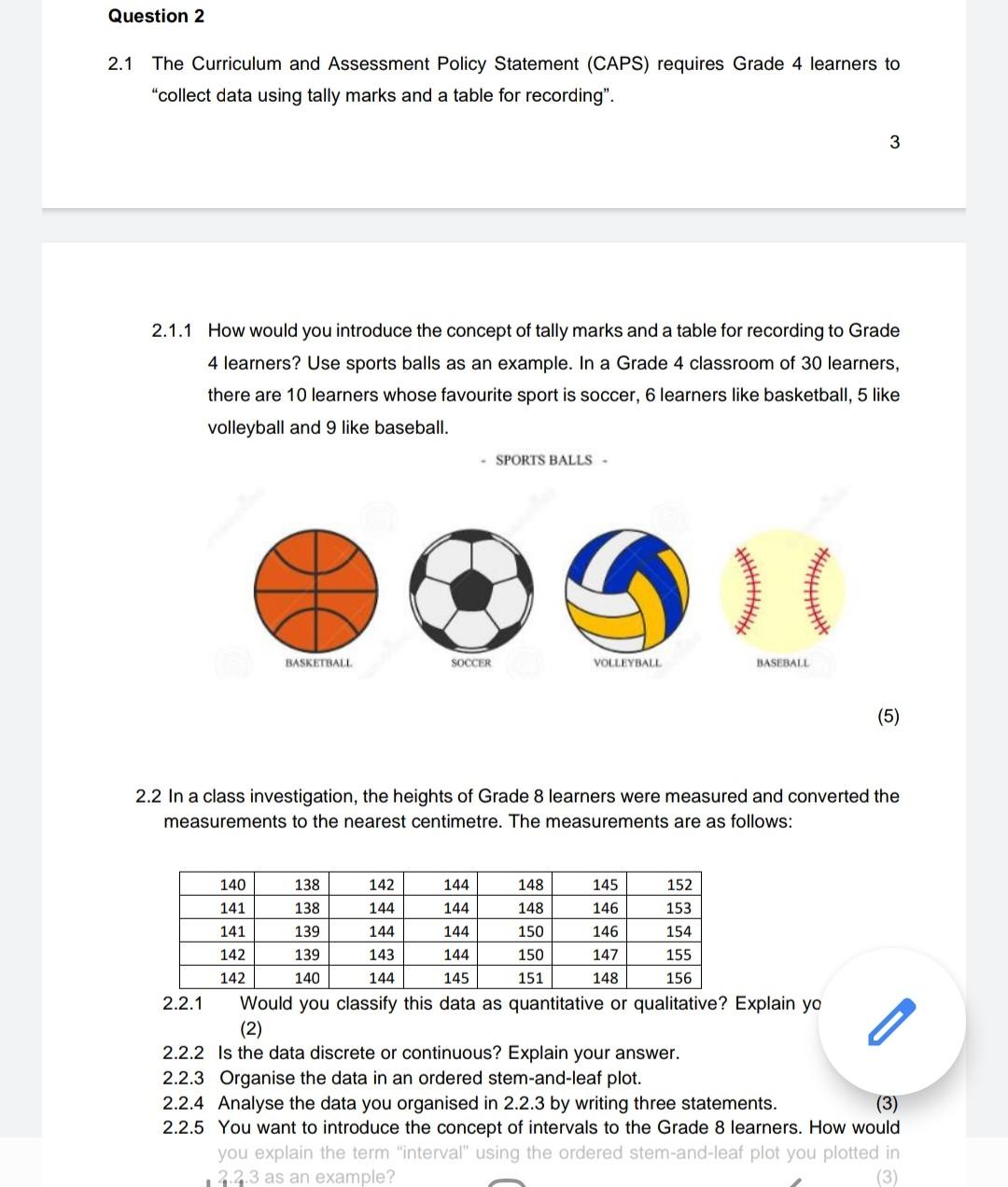 Solved 2.1 The Curriculum and Assessment Policy Statement | Chegg.com