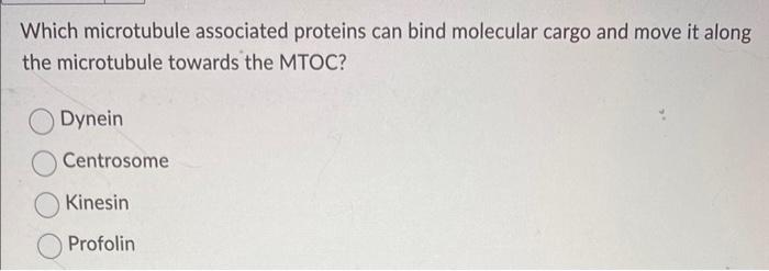 Solved Which of the following is true of microtubules? They | Chegg.com