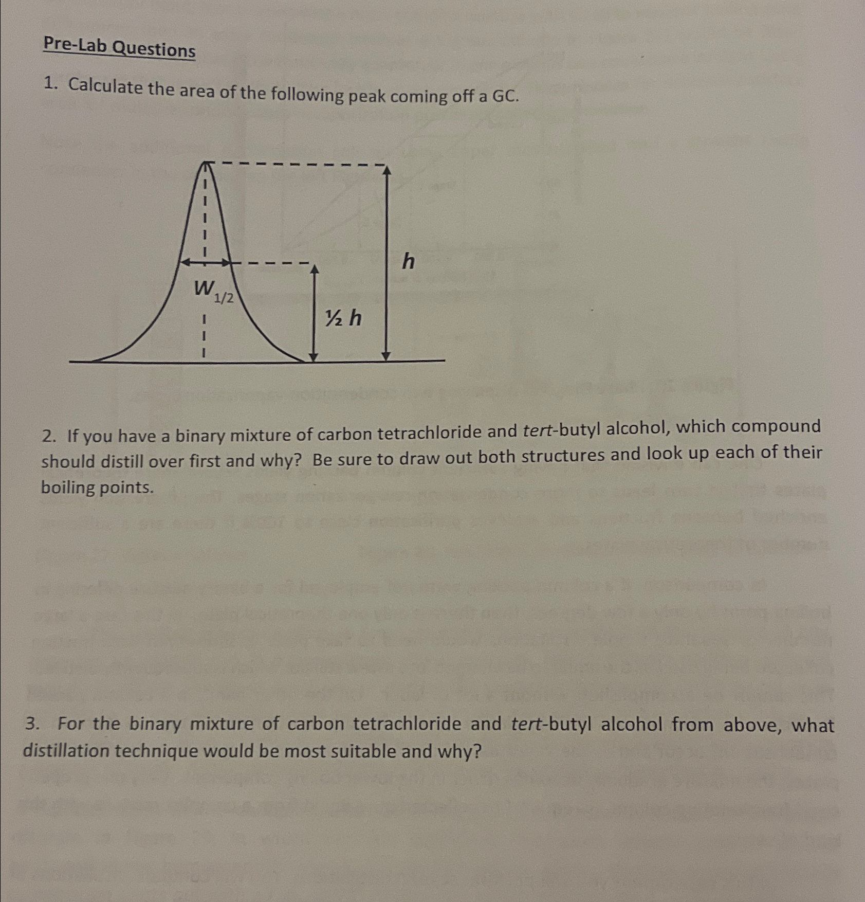 Solved Pre-Lab QuestionsCalculate the area of the following | Chegg.com