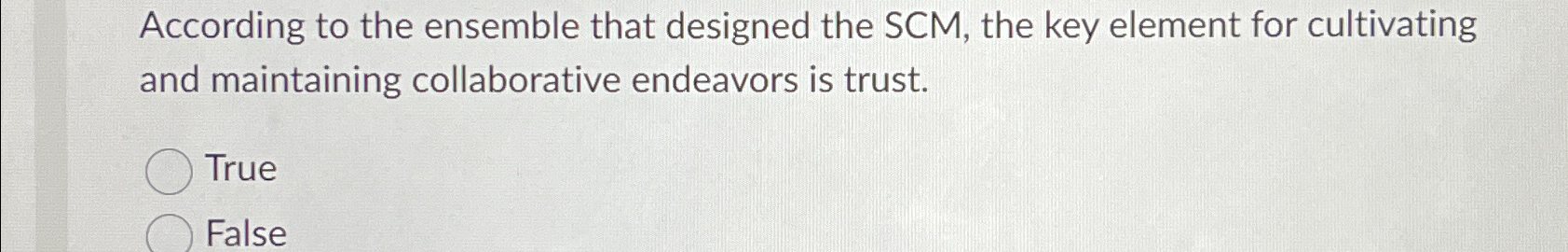 Solved According to the ensemble that designed the SCM, ﻿the | Chegg.com