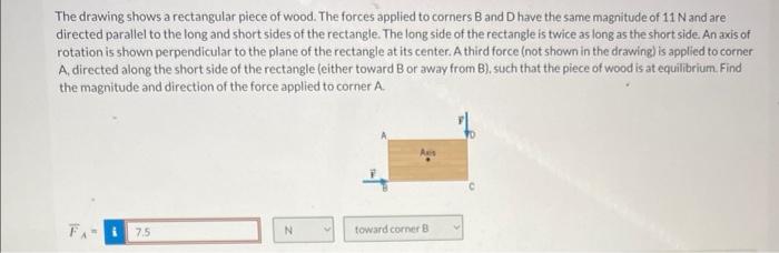 Solved The drawing shows a rectangular piece of wood. The | Chegg.com