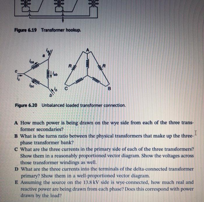 Solved A delta-wye transformer connection is shown | Chegg.com