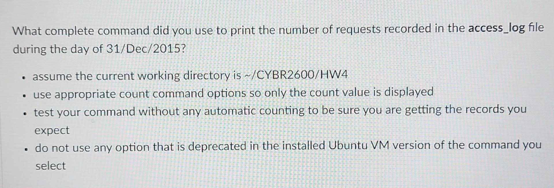 Solved What complete command did you use to print the number | Chegg.com