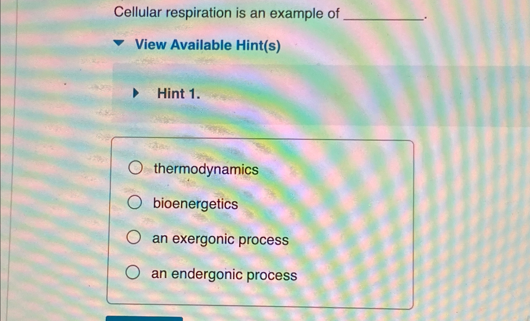 Solved Cellular respiration is an example ofView Available | Chegg.com
