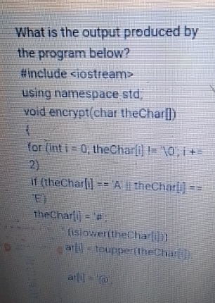 What is the output produced by the program | Chegg.com