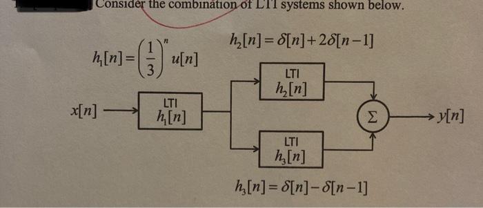 Solved Consider the combination of LTT systems shown below. | Chegg.com