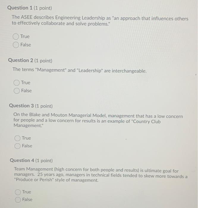 Solved Question 1 (1 point) The ASEE describes Engineering | Chegg.com