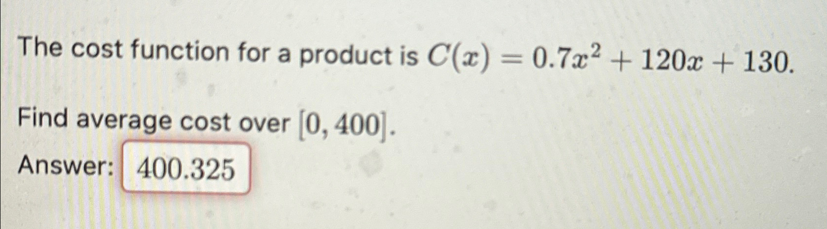 Solved The cost function for a product is | Chegg.com