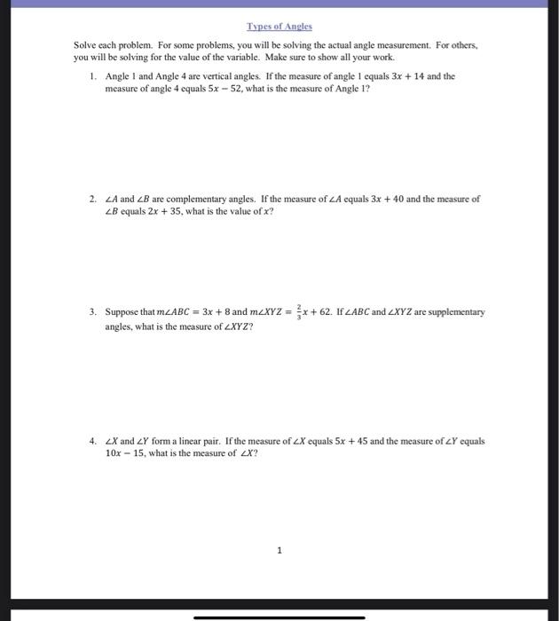 Solved Solve each problem. For some problems, you will be | Chegg.com