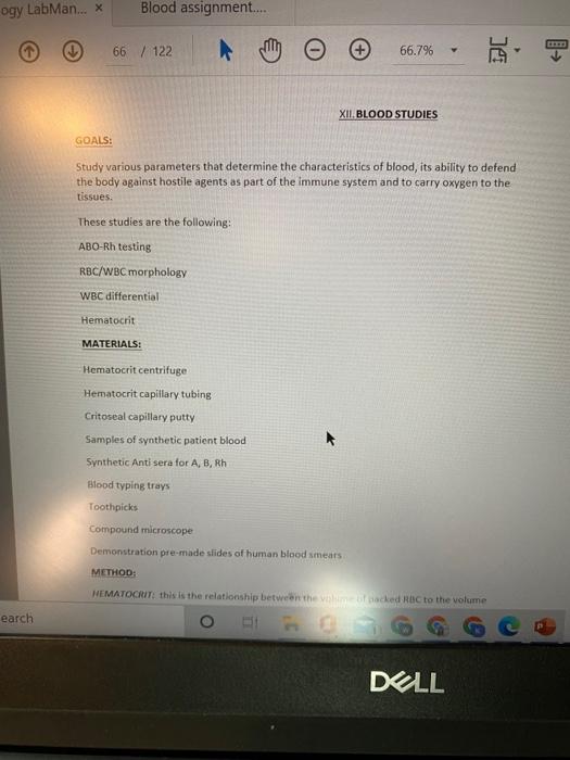 Question 1: Draw a hematocrit capillary tube with | Chegg.com