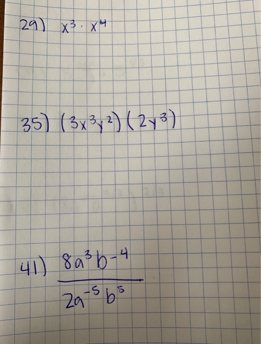 Solved 20) X3 Xч 25) (3x =) (23) Ч1) 8a*b-4 20-5b5 | Chegg.com