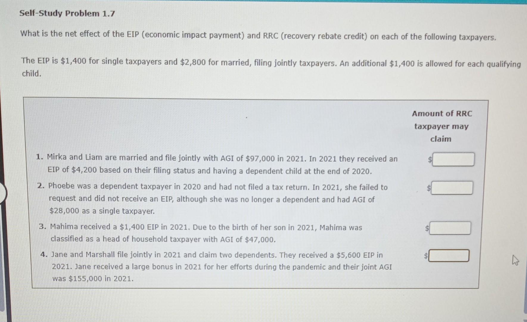 Solved What is the net effect of the EIP (economic impact | Chegg.com