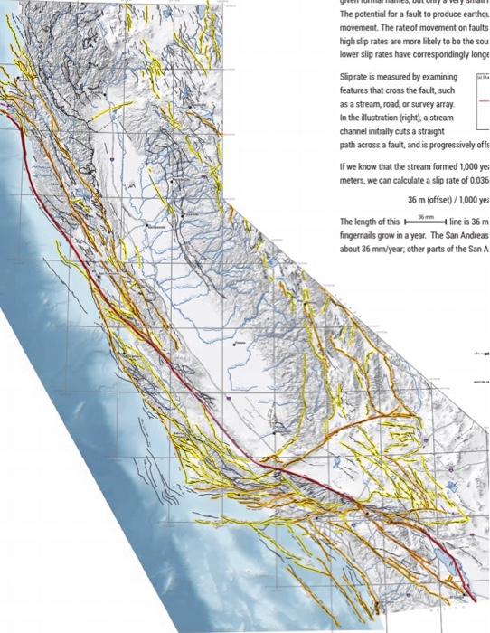 Solved The Garlock Fault in the mojave desert intersects the | Chegg.com