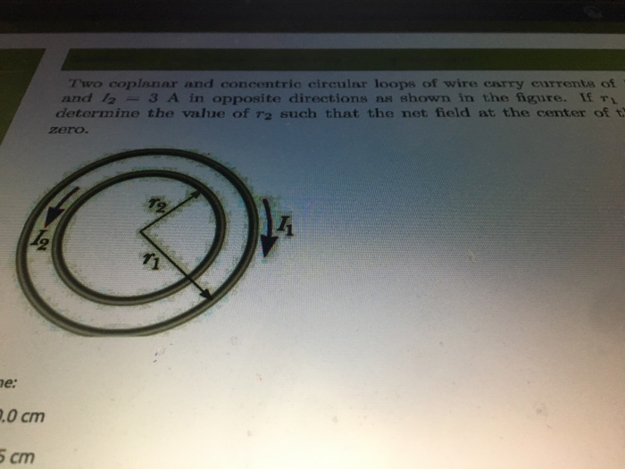 Solved Two coplanar and concentric circular loops of wire | Chegg.com